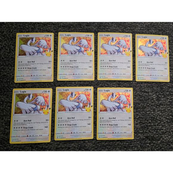 Pokemon | Toys | Seven Basic Lugia Pokemon Cards 22025 202 | Poshmark